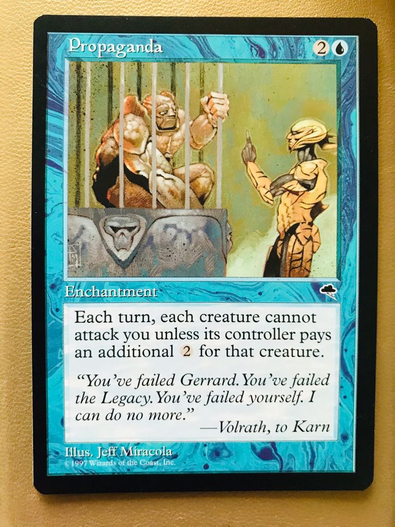 MTG Tempest Propaganda, Toys & Games, Board Games & Cards on Carousell
