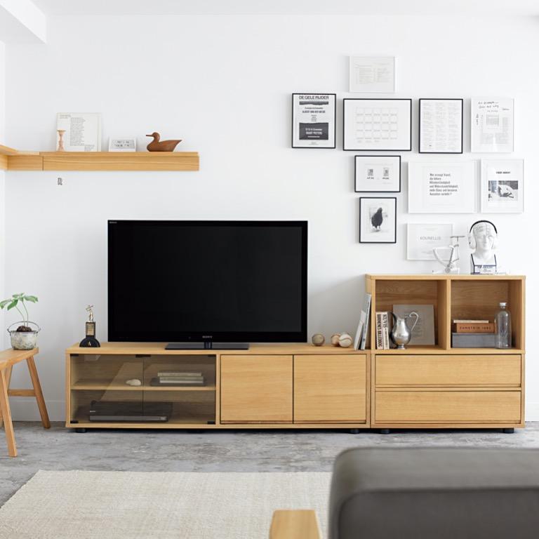 MUJI Stacking Cabinet with Doors (Walnut), Furniture, Home Decor ...