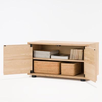 MUJI Stacking Cabinet with Doors (Walnut), Furniture, Home Decor ...