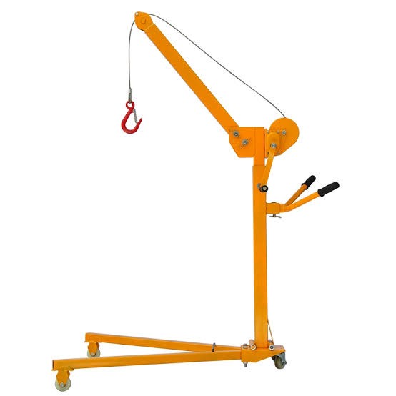 PORTABLE FOLDABLE CRANE WITH HAND WINCH (1200Lbs), Commercial ...
