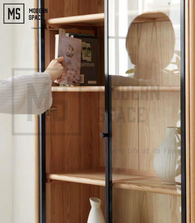 CALLAN Japandi Solid Wood Bookcase / SDR235, Furniture & Home Living ...
