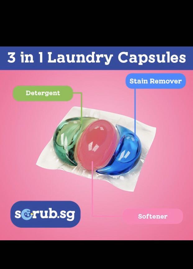 Scrub.sg Laundry Capsules, Furniture & Home Living, Cleaning & Homecare ...