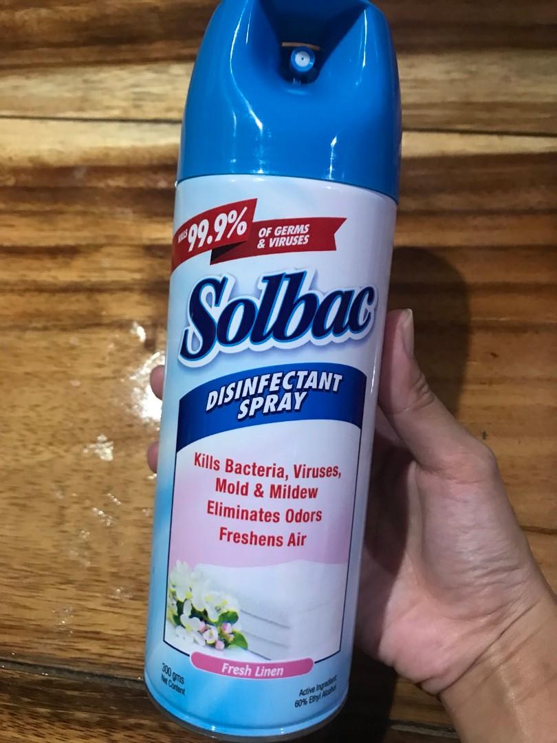 Solbac Disinfectant Spray, Furniture & Home Living, Cleaning & Homecare ...