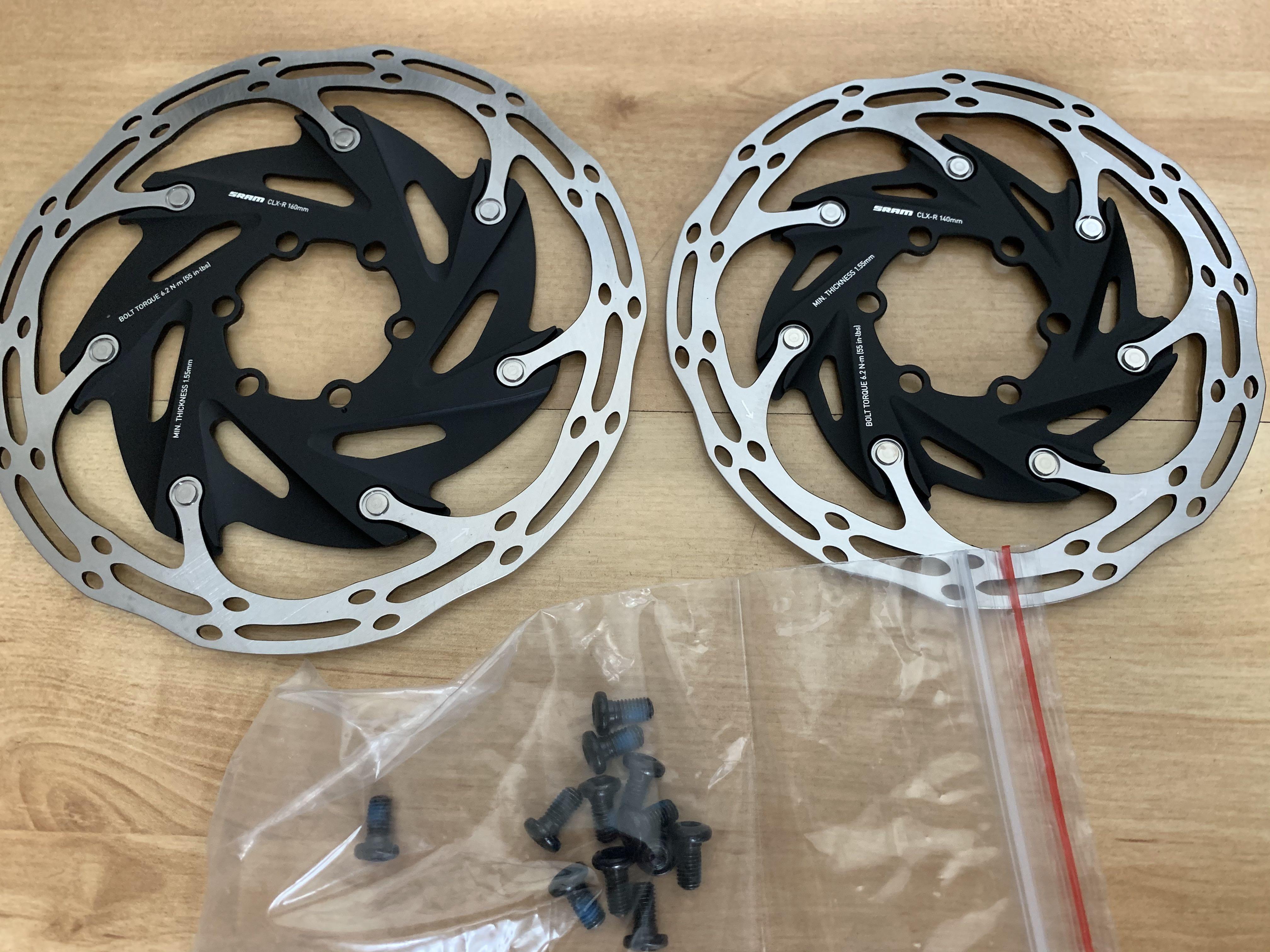 SRAM CLX-R Rotors 160/140mm frt and rear, Bicycles & PMDs, Parts ...