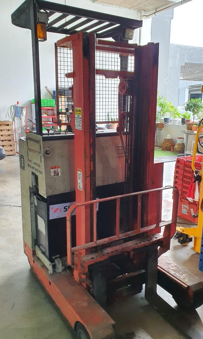 Sumitomo Reach Truck Electric Stacker Forklift 1.0 tonne, Everything ...
