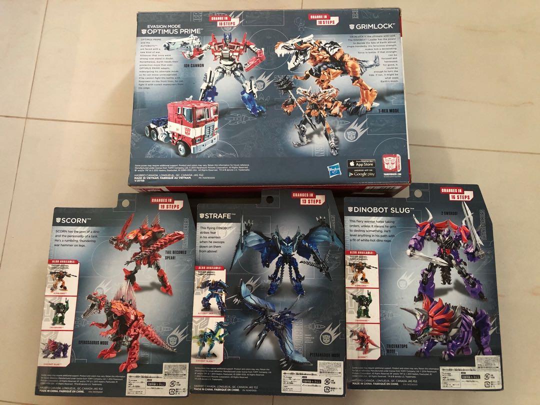Transformers Age of Extinction Set Optimus Prime and Dinobots, Hobbies ...