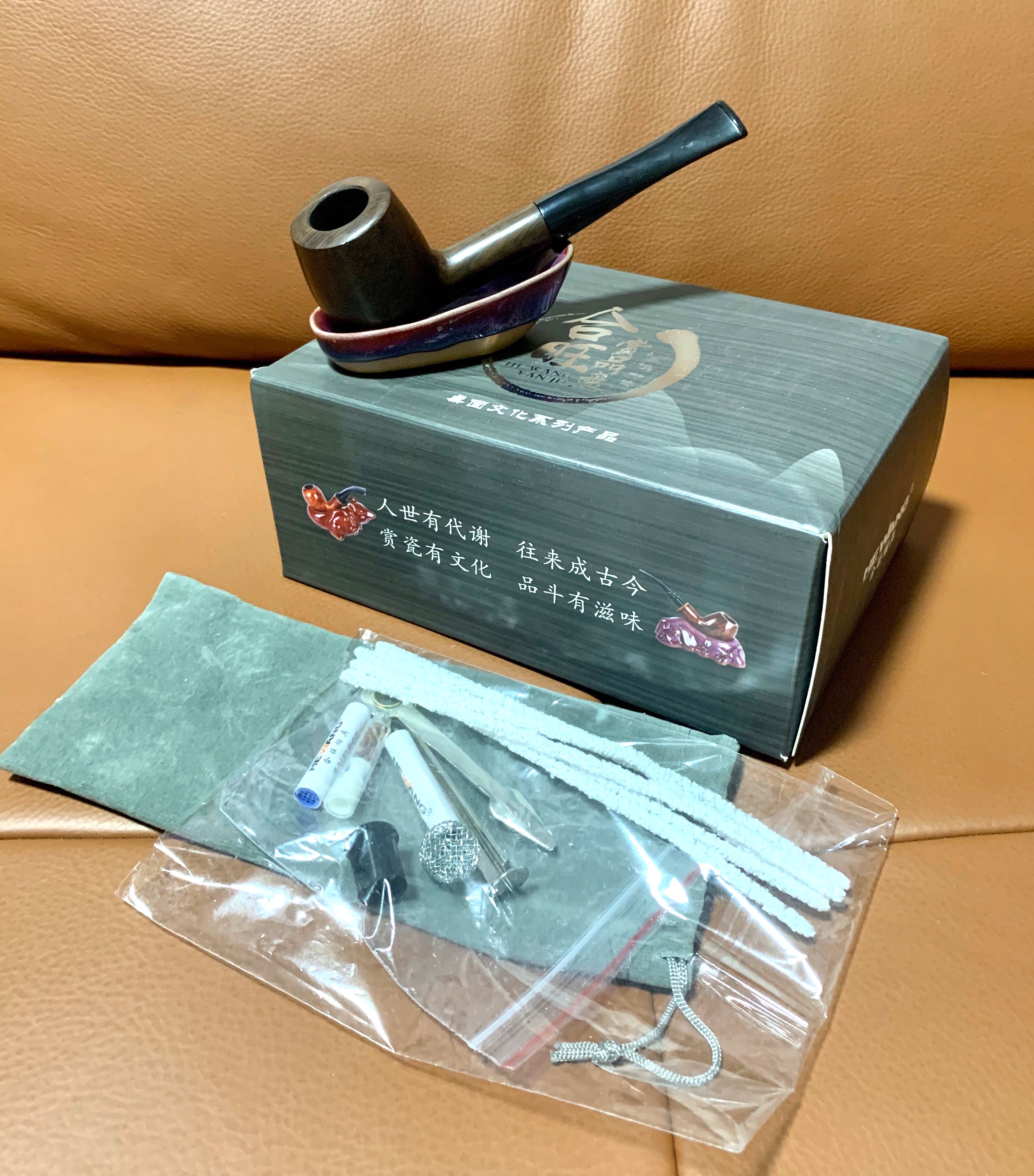 Wood smoking pipe set, Everything Else on Carousell