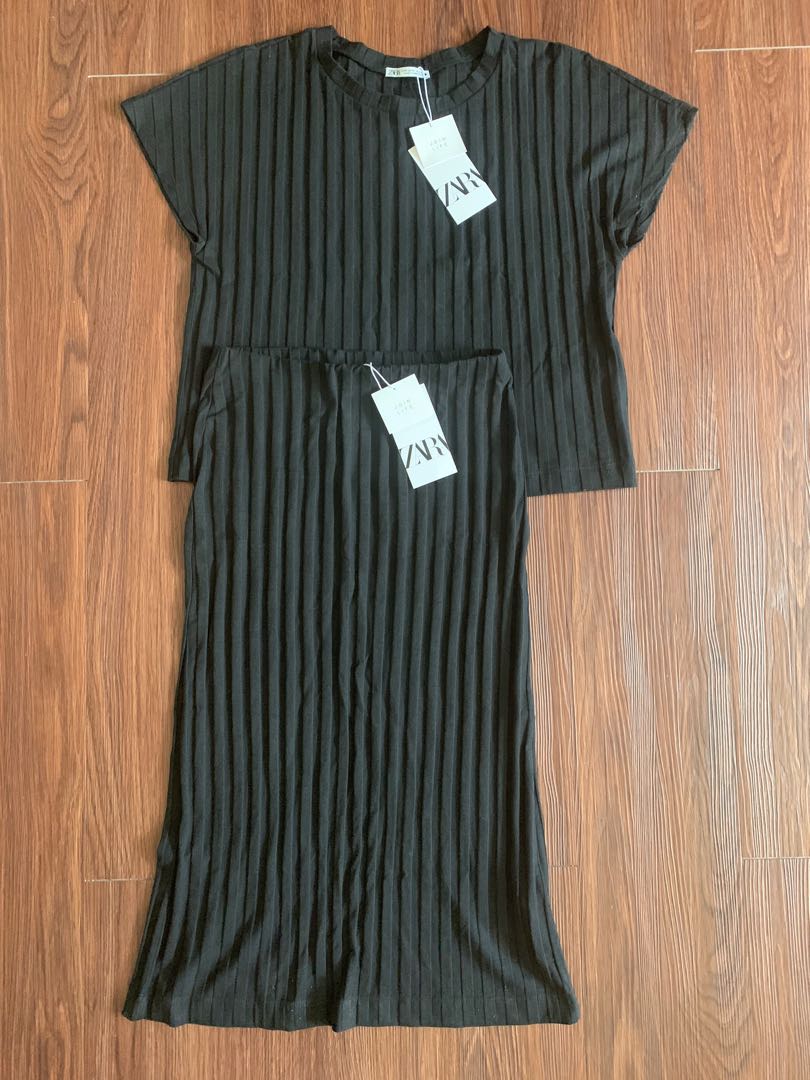 Zara Ribbed Set on Carousell