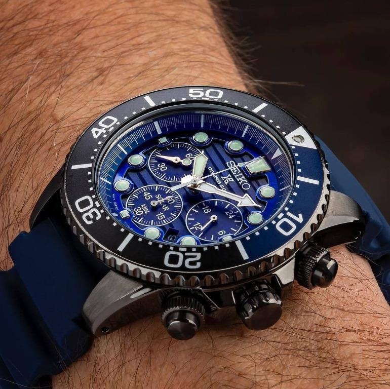 ( Free Delivery ) Seiko SSC701P1 Prospex Save The Ocean Chronograph ...