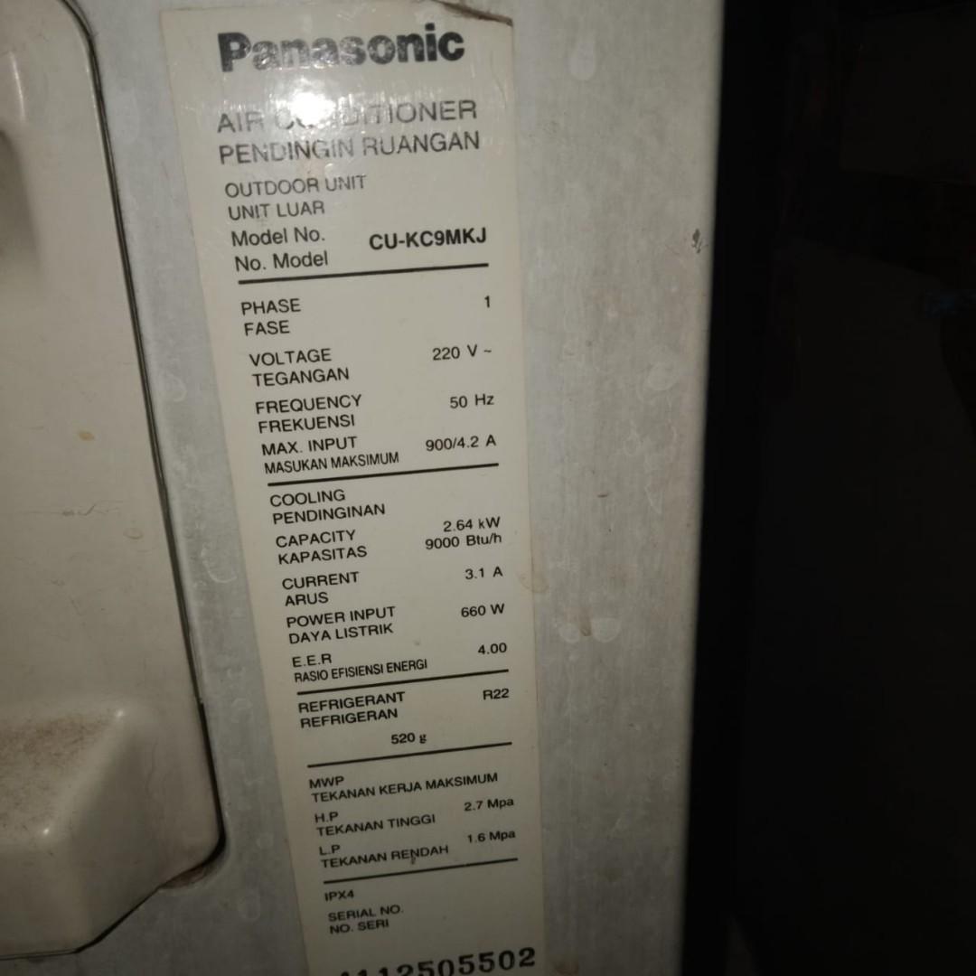Panasonic 1 pk Air Conditioner, Elektronik, Lainnya di Carousell