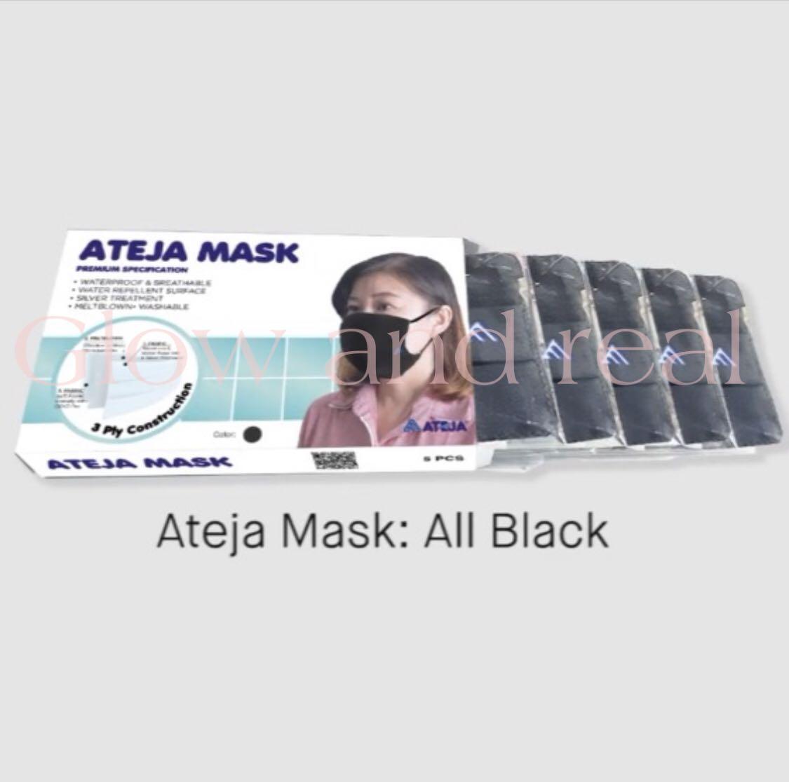 Ateja mask / masker non medis / masker 3 ply / masker kain, Fesyen ... Ateja mask / masker non medis / masker 3 ply / masker kain, Fesyen ...