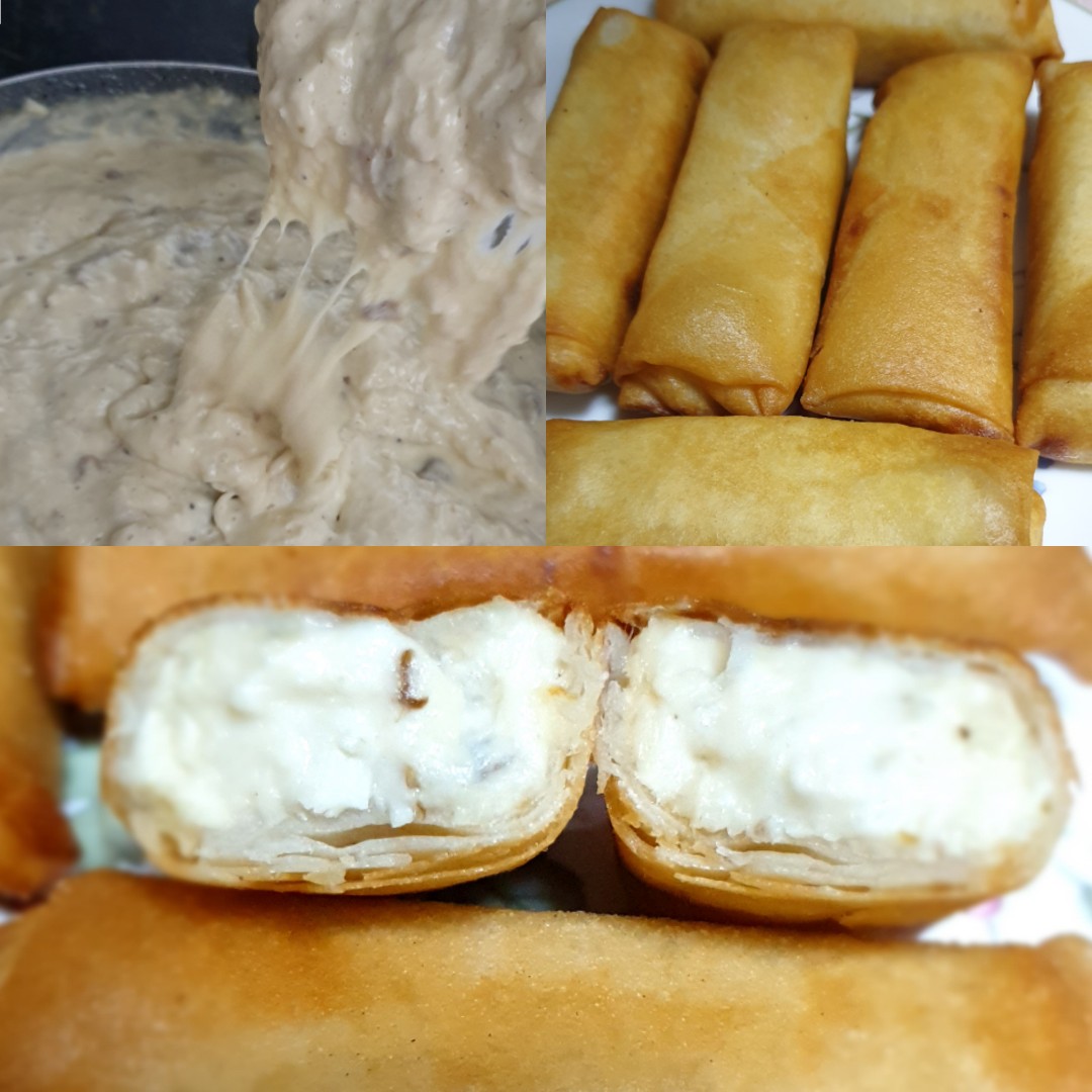 Chicken Mushroom Cheese Springroll / Popiah, Food & Drinks, Packaged ...