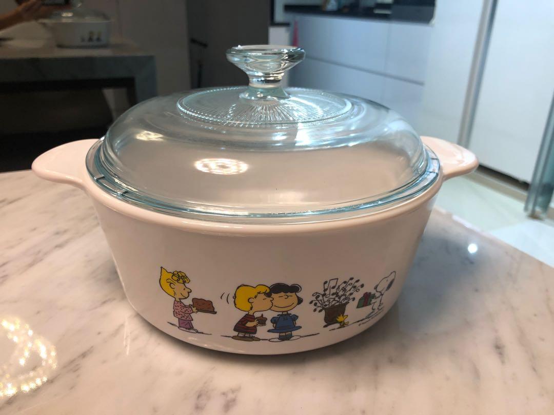 Corningware 2.25L Covered Casserole Snoopy, Furniture & Home Living ...