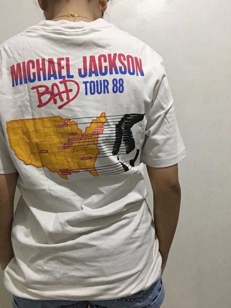 Cotton On Michael Jackson Tour Shirt, Men's Fashion, Tops & Sets ...