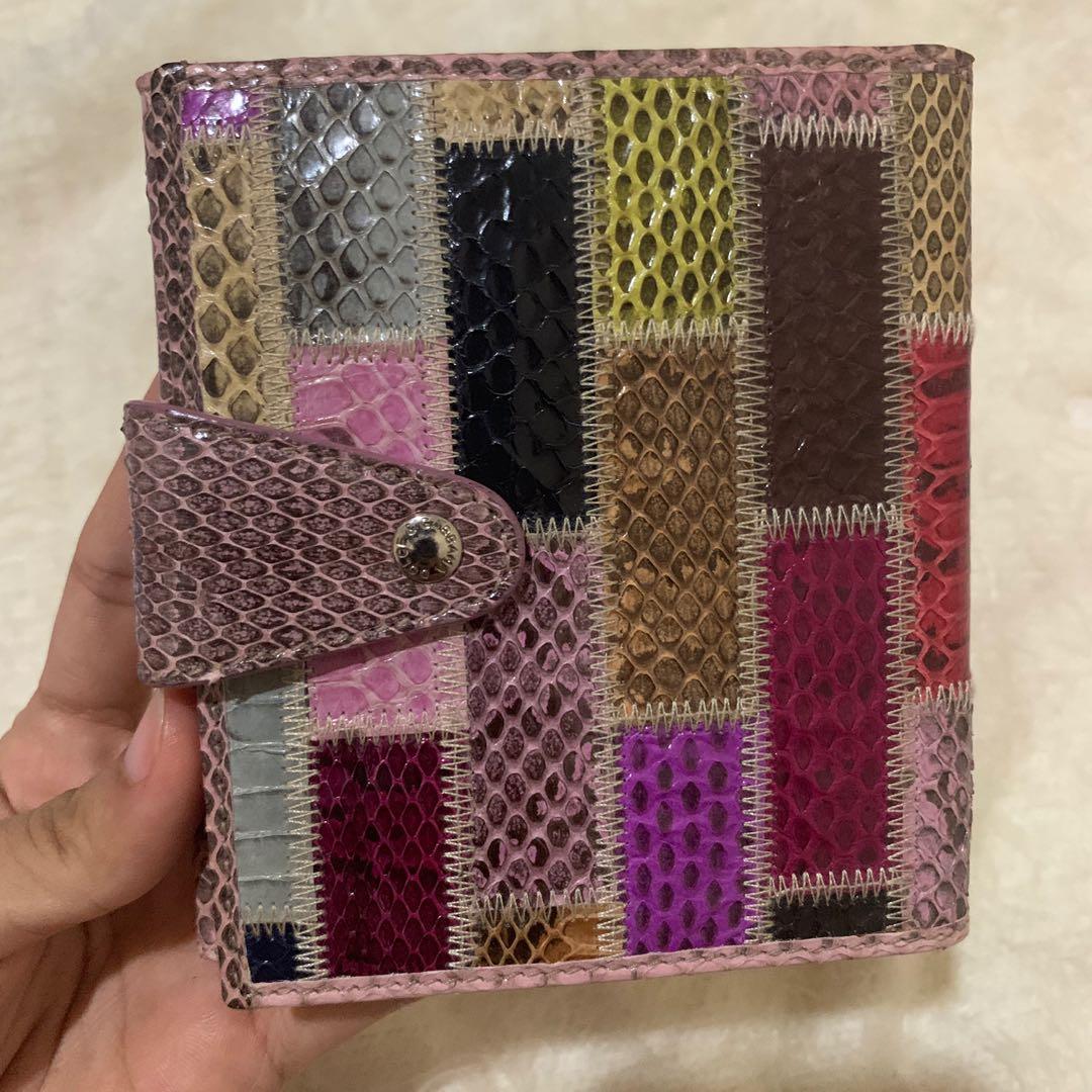 dompet Dolce Gabbana authentic original snake skin, Fesyen Wanita, Tas ...