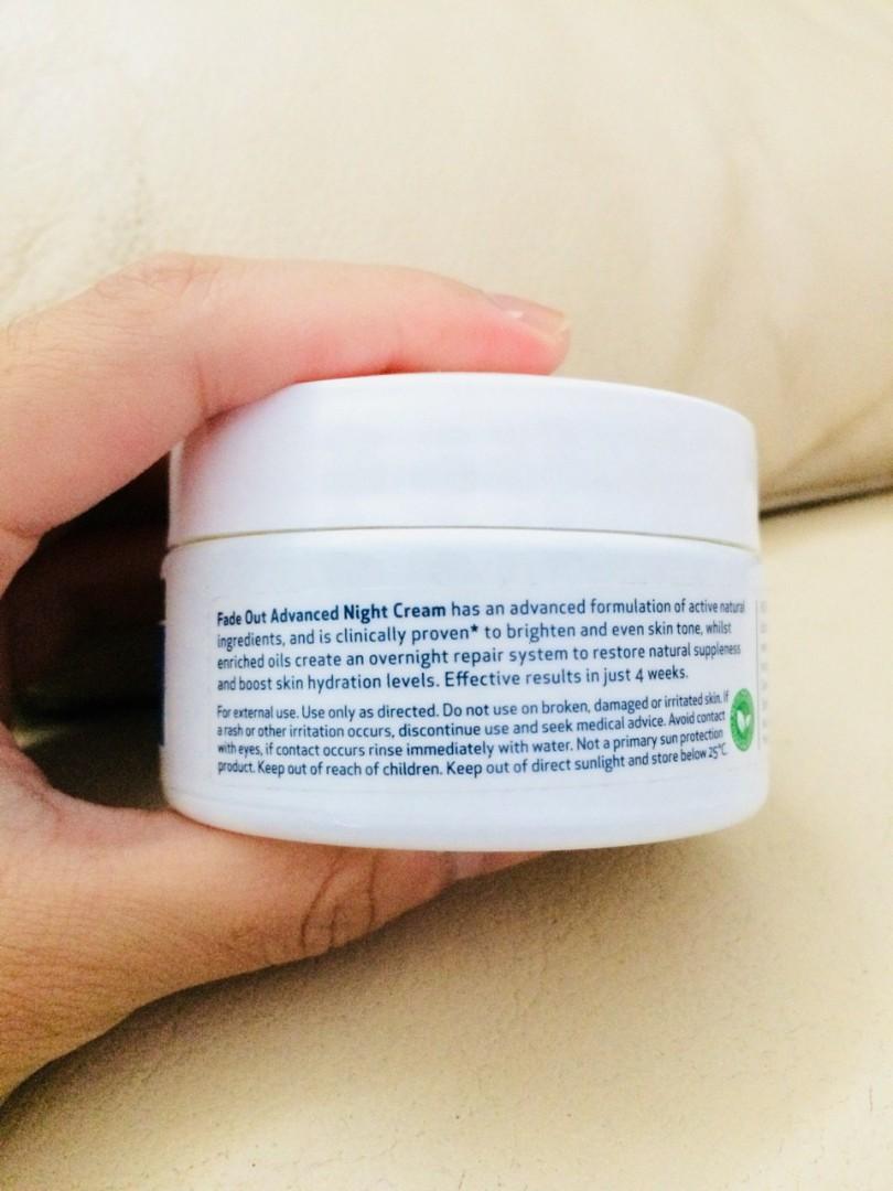 Fadeout advanced night cream, Beauty & Personal Care, Bath & Body, Body ...
