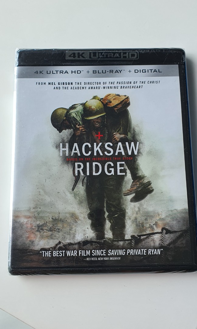 Hacksaw Ridge 4K UHD Blu ray, Hobbies & Toys, Music & Media, CDs & DVDs ...