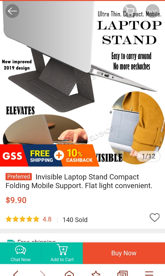 Invisible Laptop Stand, Mobile Phones & Gadgets, Mobile & Gadget ...
