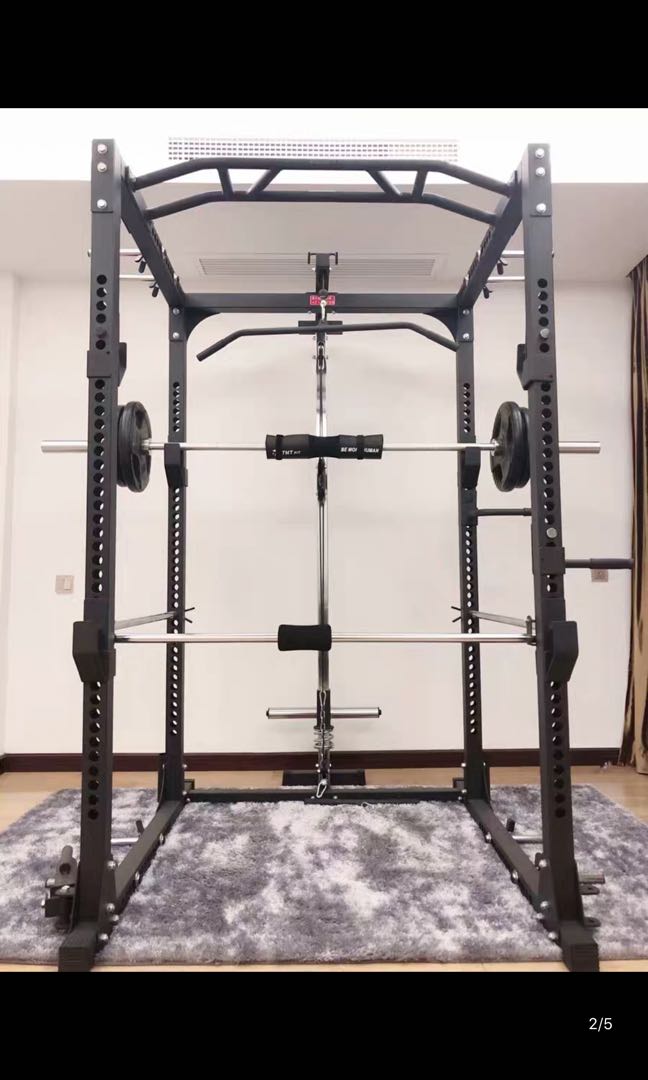 Power Rack + Pulley System, Sports, Weights & Gym Equipment on Carousell