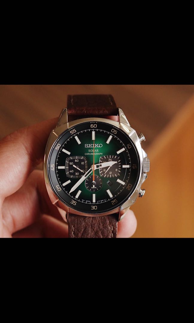 Rare Seiko Chronograph - flume dial green hulk suited citizen Zelos ...