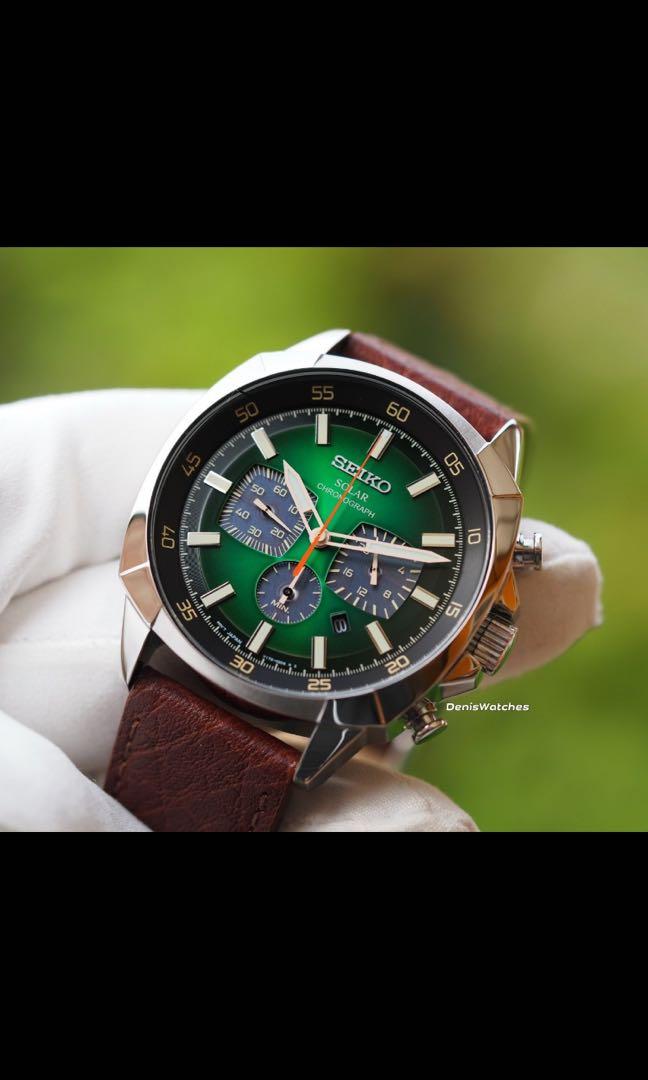 Rare Seiko Chronograph - flume dial green hulk suited citizen Zelos ...