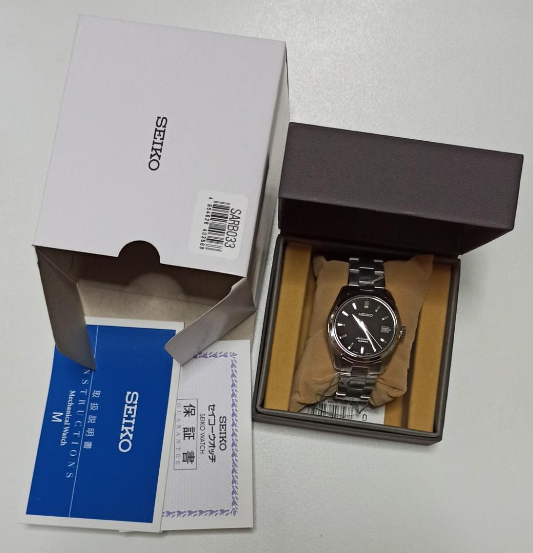 Seiko SARB033 Black Dial Automatic Dress Watch 38 mm Sapphire Crystal ...