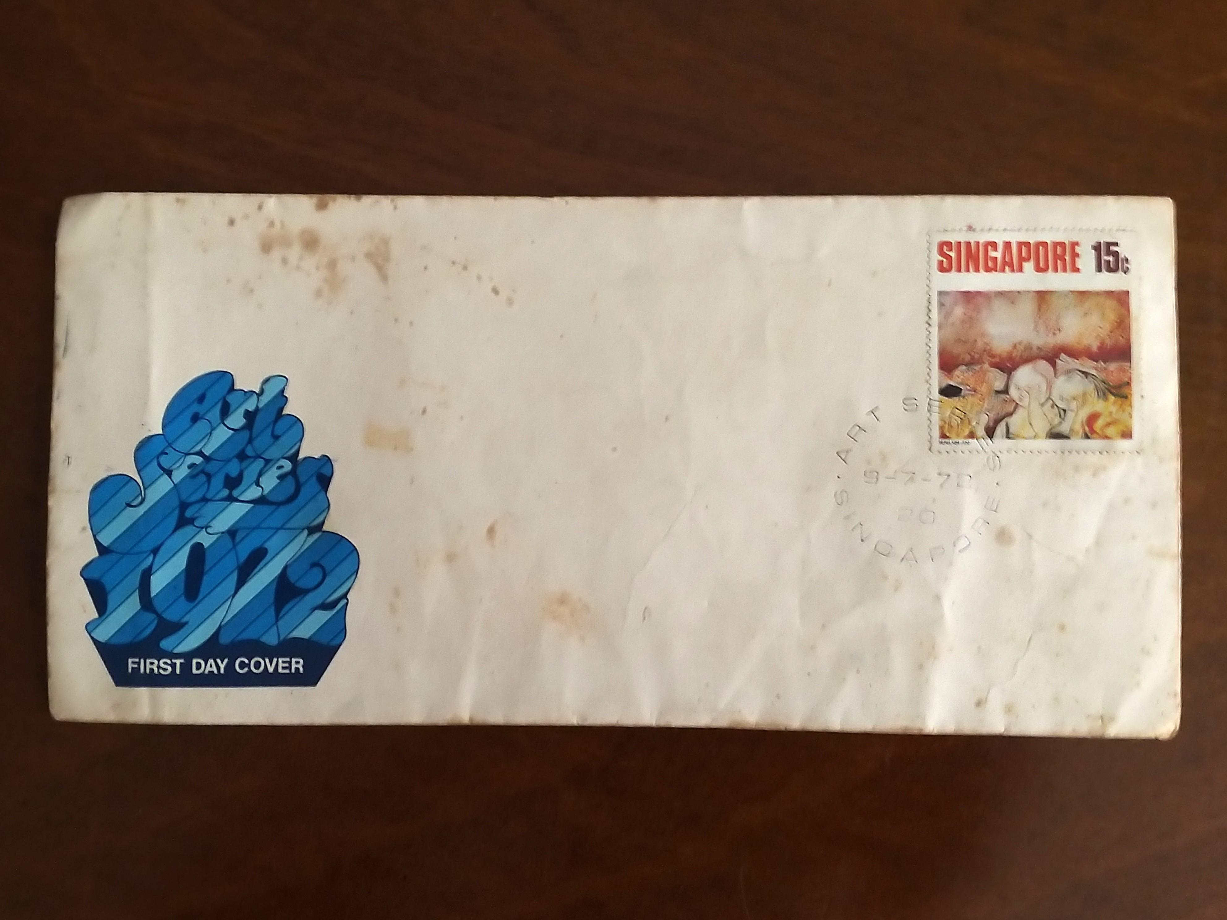 Singapore First Day Cover : Art Series 1972, Hobbies & Toys ...