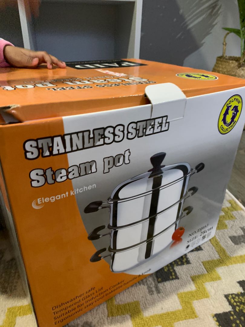 Stainless Steel Steam Pot, Furniture & Home Living, Kitchenware ...