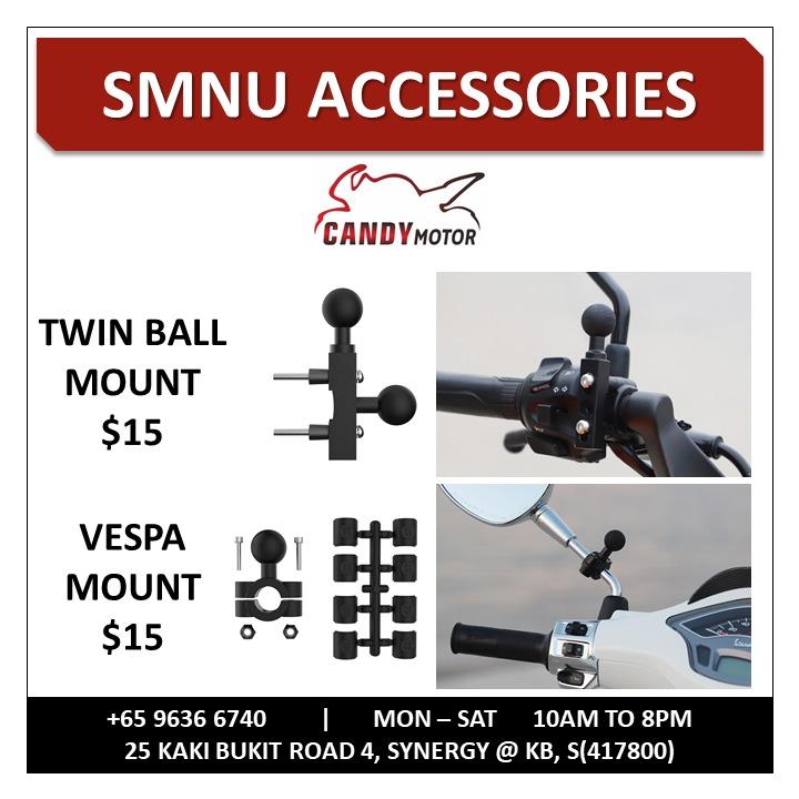 Twin Ball Mount Vespa Bracket Motorcycles Motorcycle Accessories On Carousell