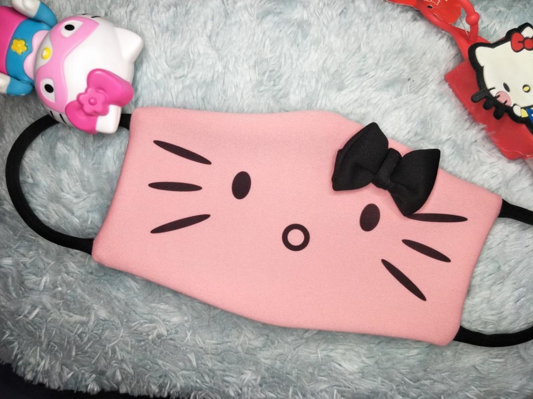 Washable hello kitty face mask, Women's Fashion, Watches & Accessories ...