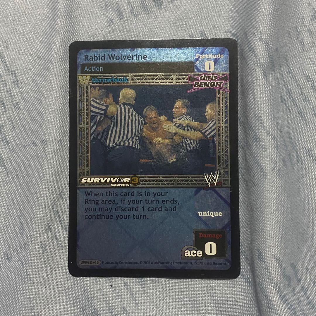 WWE Card Rabid Wolverine SS3 Chris Benoit, Hobbies & Toys, Toys & Games ...
