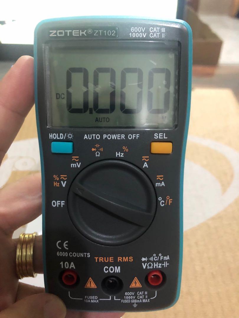 ZOTEK ZT102 Mini 6000 Counts Digital Multimeter AC/DC Voltage Current ...