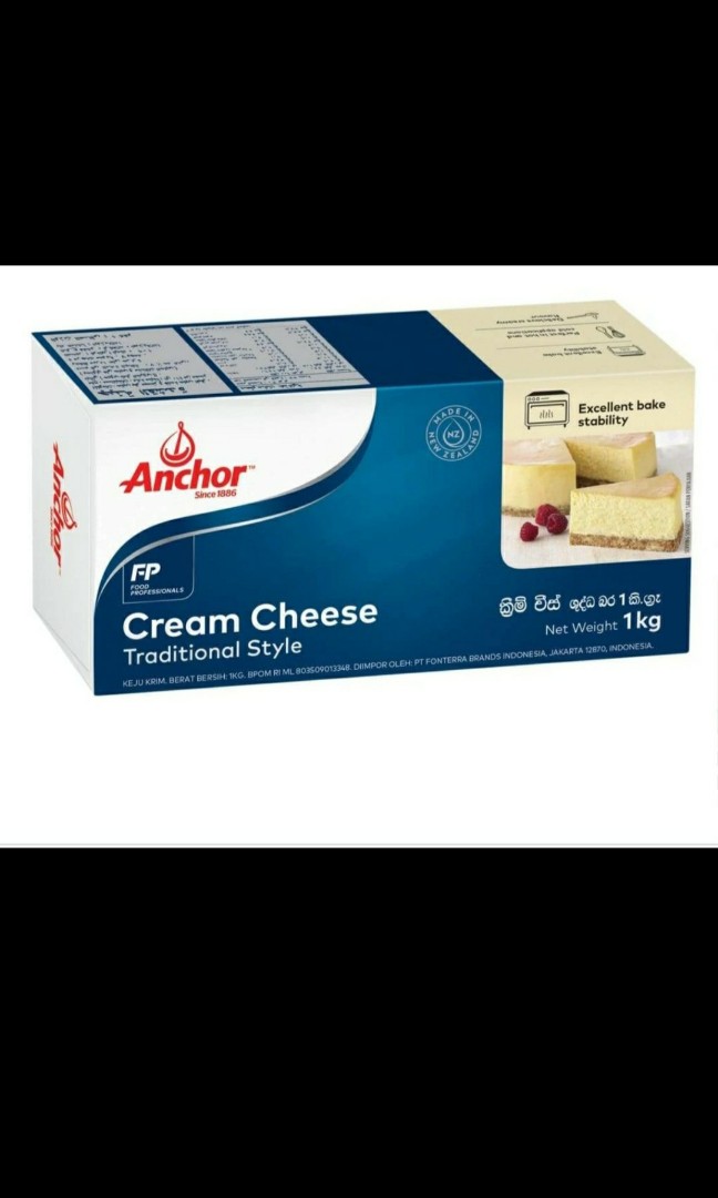 Anchor Cream Cheese 1kg block, Food & Drinks, Packaged & Instant Food ...
