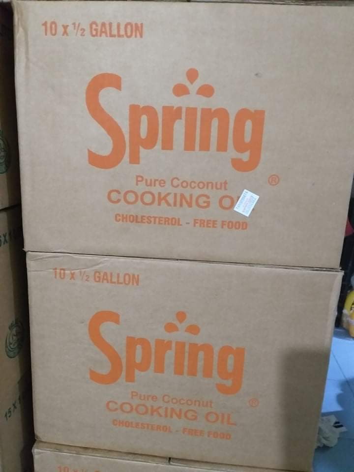 Box of Spring Pure Coconut Cooking Oil 1.6kg HALF GALLON, Food & Drinks ...