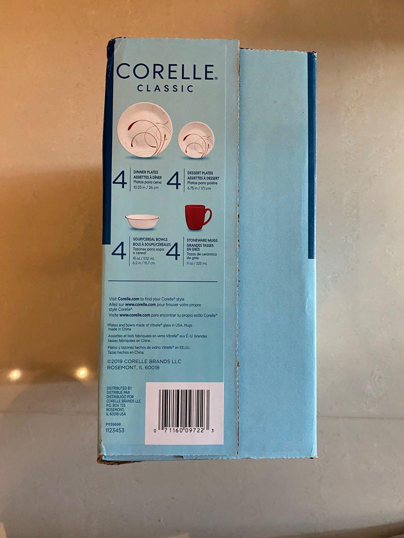 Corelle Livingware Splendor 16-Piece Dinnerware Set, Furniture & Home ...