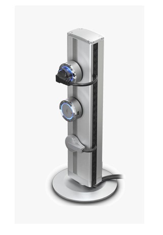 Eubiq TT.Mini Tower Track Silver (power extension socket), Furniture ...