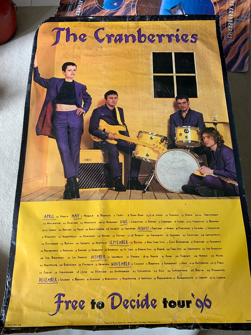GIANT POSTER OF THE CRANBERRIES (150cm x 100cm) - Very Rare !, Serba ...