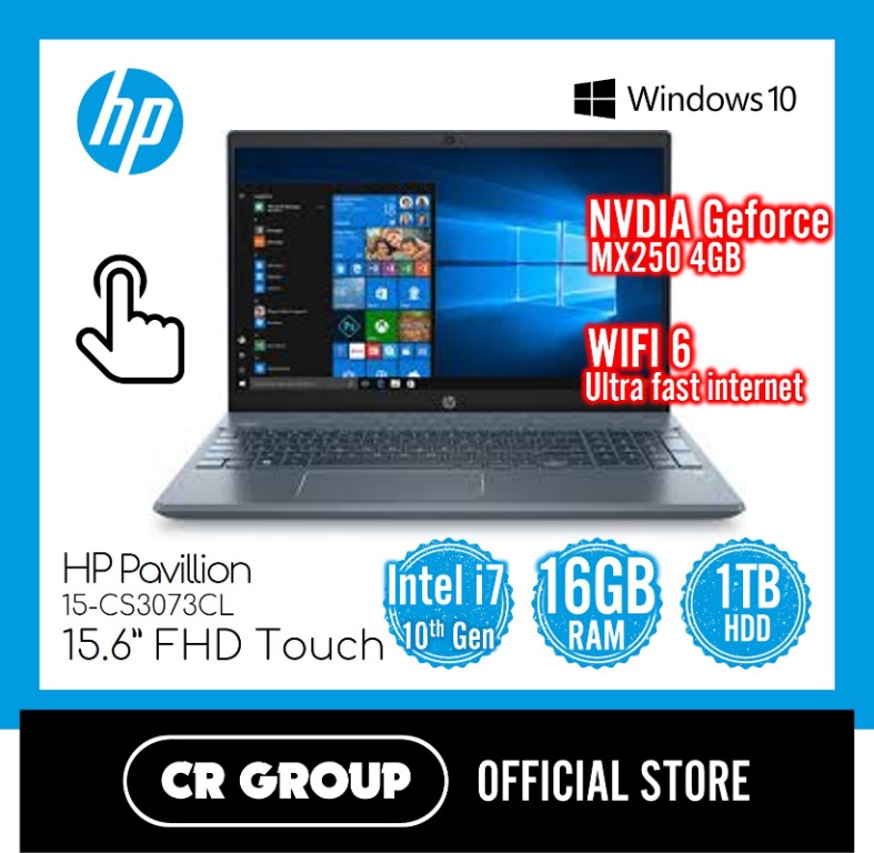 HP Pavilion 15.6" i7 10th Gen Laptop | Blue | i7-1065G7 | NVIDIA ...