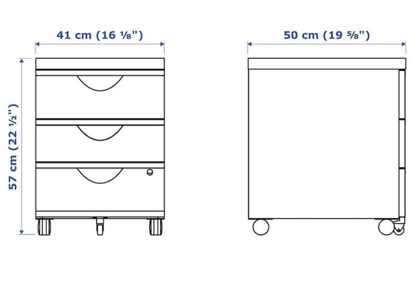 IKEA 3 Drawer unit, Furniture & Home Living, Furniture, Shelves ...