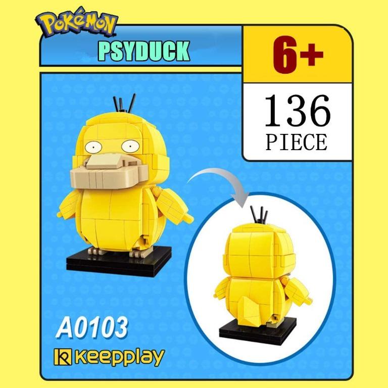 (M1495)Pokemon Psyduck Figure Set (Bricks Building Kit) Anime 3D Model ...