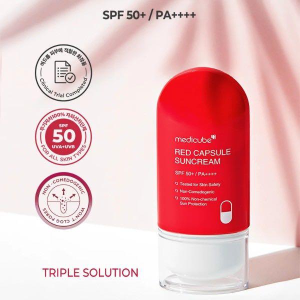 (2) Medicube Red Capsule Sunscreen (SPF 50+ PA++++), Beauty & Personal ...