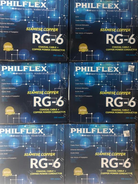 Philflex RG6 Siamese Coaxial Cable, Furniture & Home Living, Security ...
