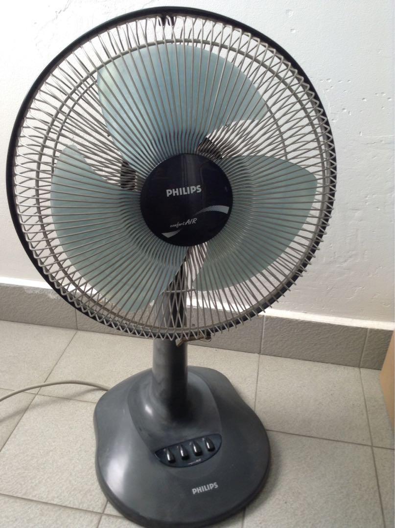 Philips 12" Table Fan, Home Appliances, Cooling & Air Care on Carousell