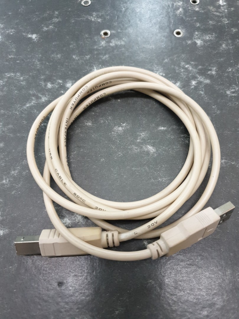 Original 2.0 Printer Cable Type A to Type B 2M, Computers & Tech, Parts ...