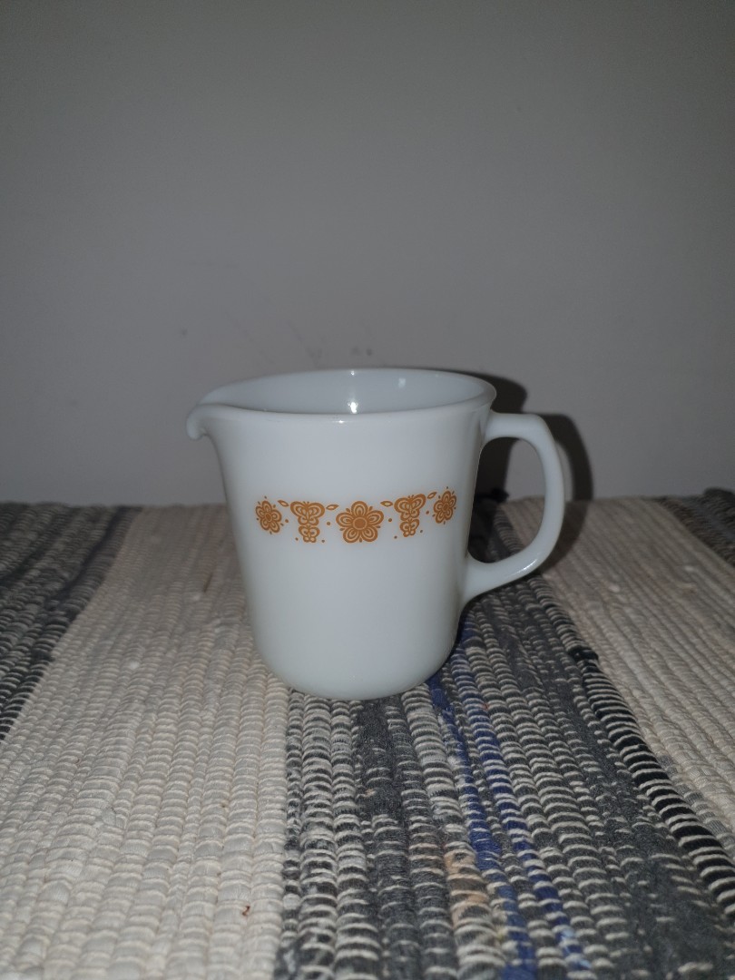 Pyrex buterfly gold milk jug, Furniture & Home Living, Kitchenware ...