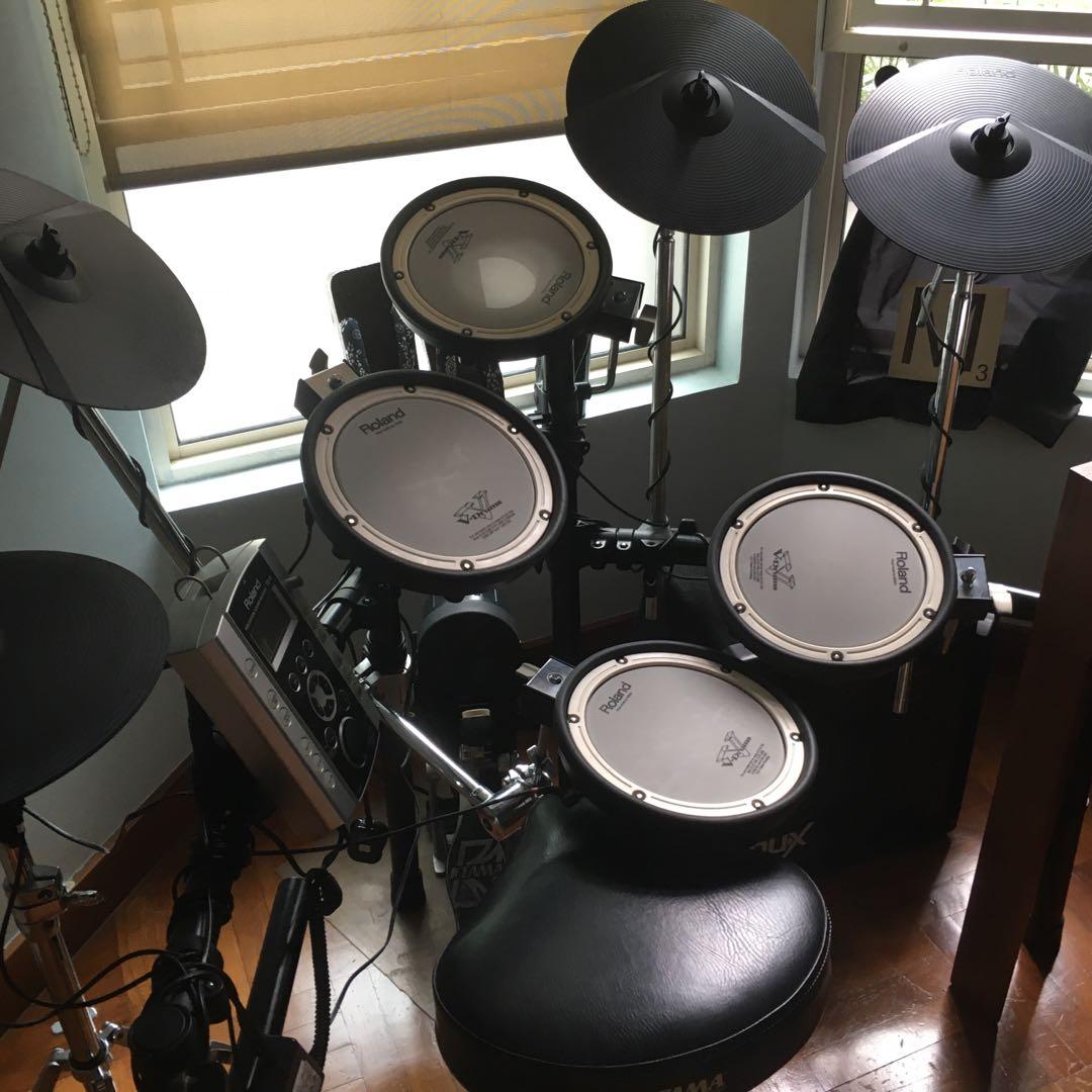 Roland Electric Drum Set, Hobbies & Toys, Music & Media, Musical ...