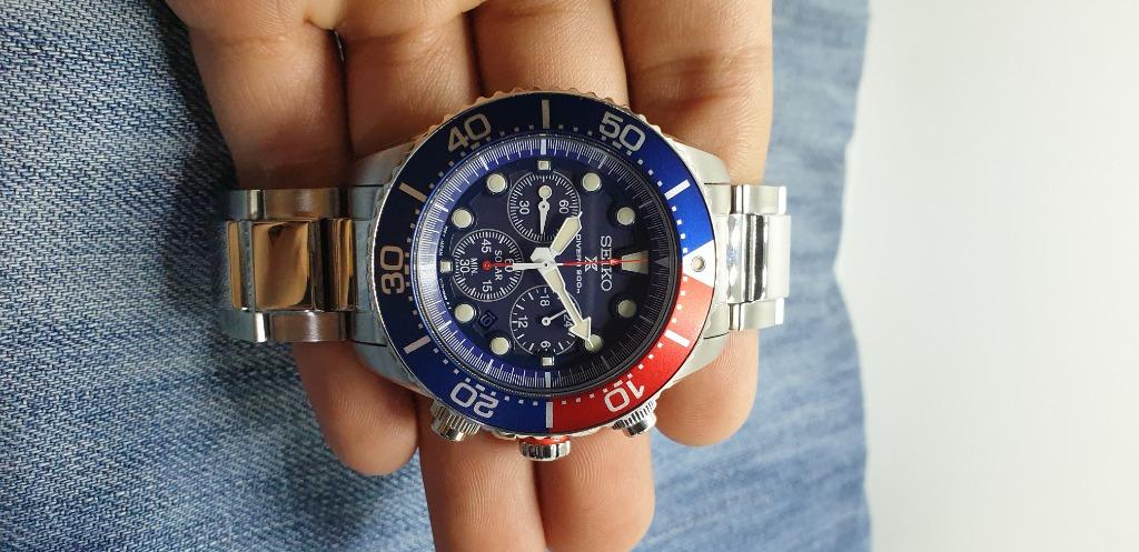 Seiko Prospex SSC019P1 Chronograph Solar Blue & Silver Men's Watch ...