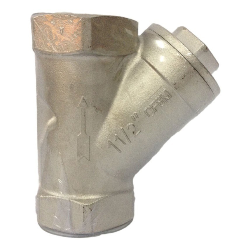 SS WYE Y STRAINER 1-1/2 × 800 wog # THREADED CF8M, Commercial ...