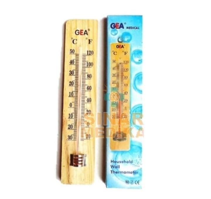 TERMOMETER KAYU DINDING UNTUK MENGUKUR SUHU RUANG, Kesehatan ...