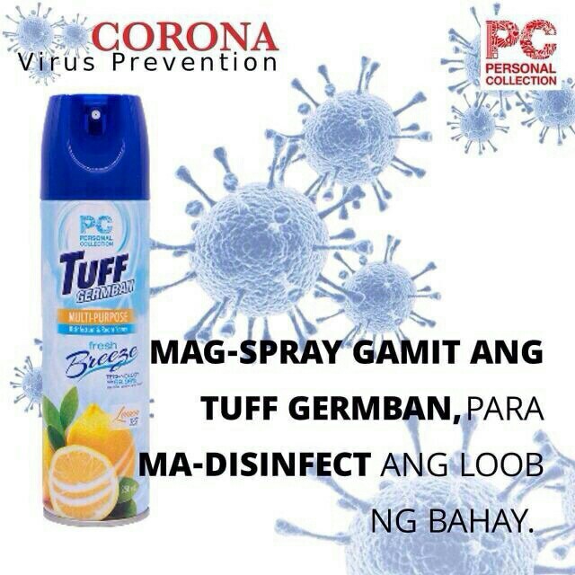 TUFF Germban Disinfectant Spray ( alternative to Lysol or Solbac ...